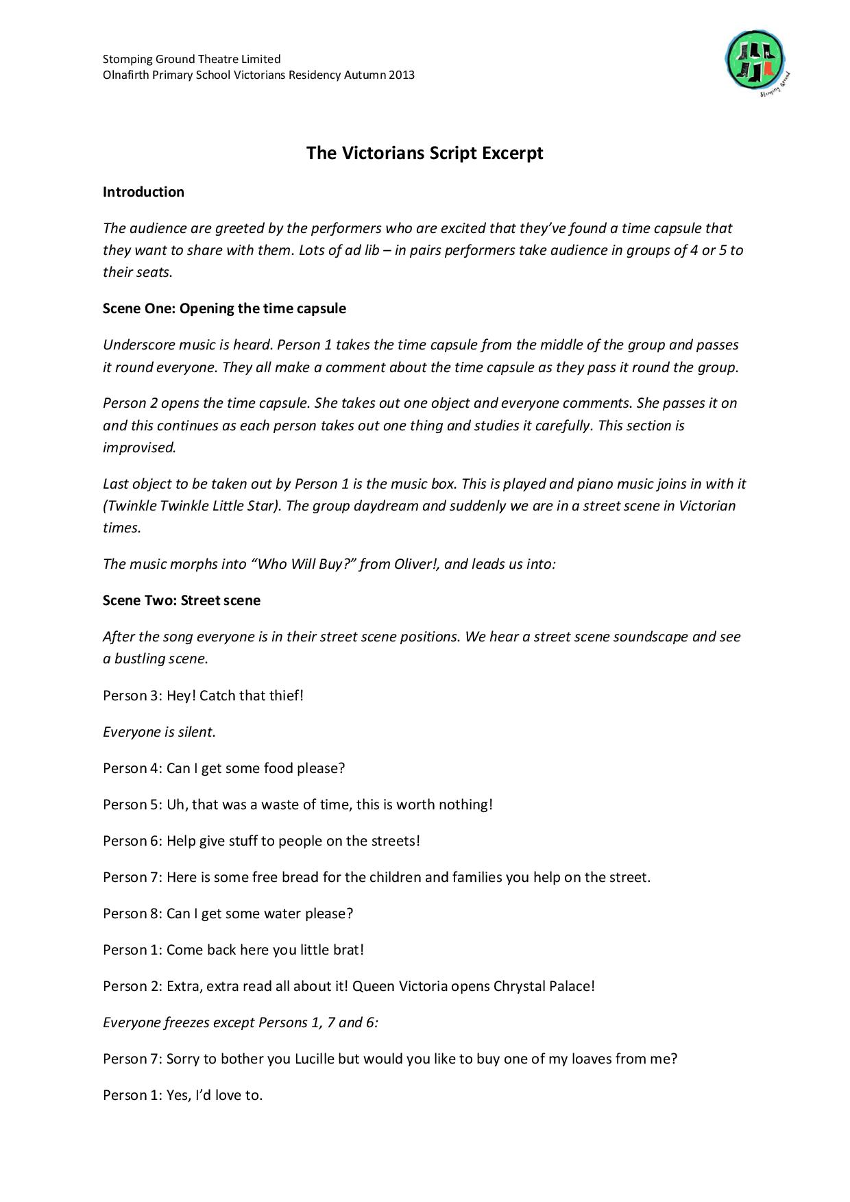 Our Work With Schools | Stomping Ground Theatre